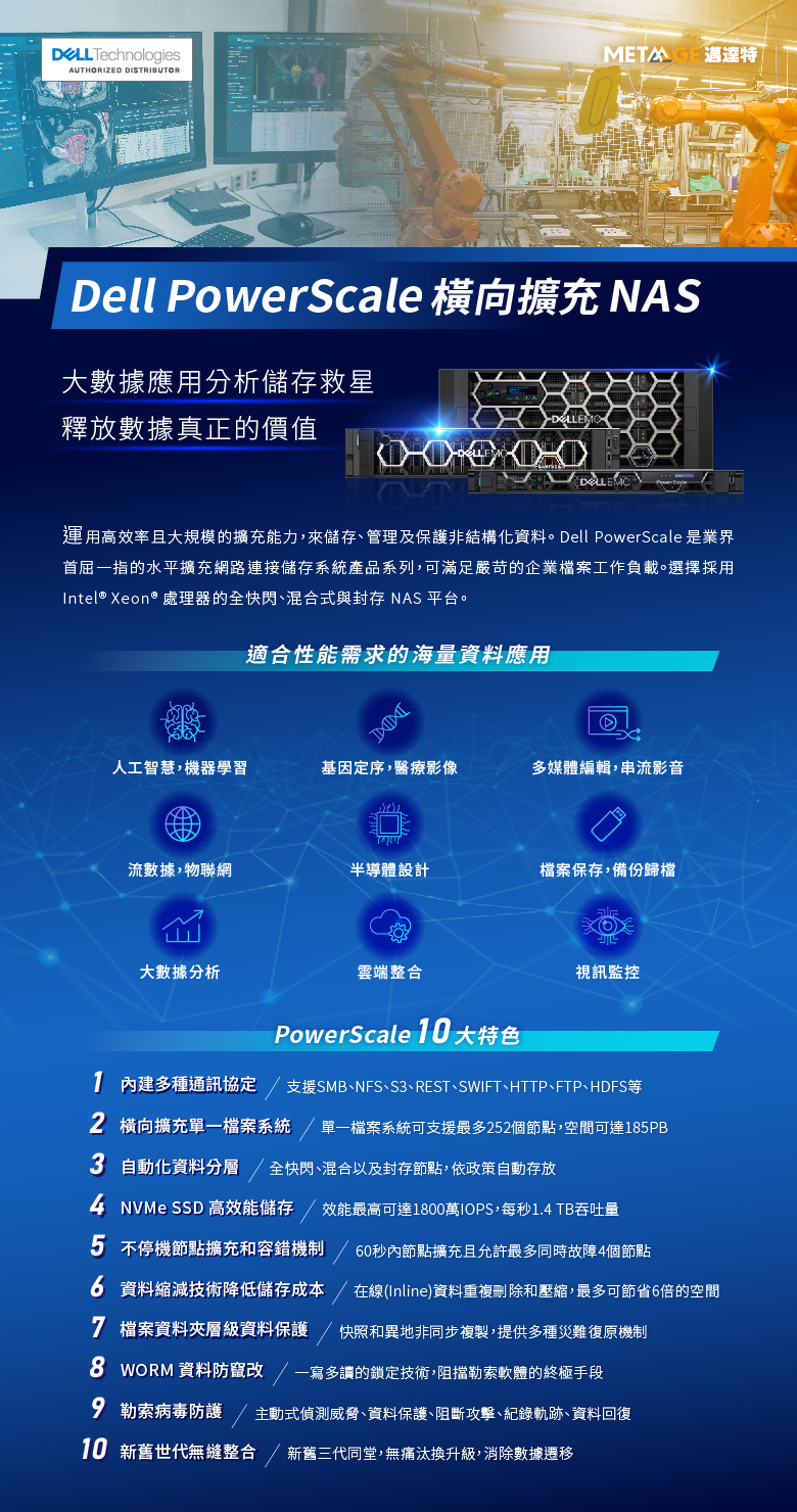 Dell PowerScale 橫向擴充 NAS - MetaAge 邁達特